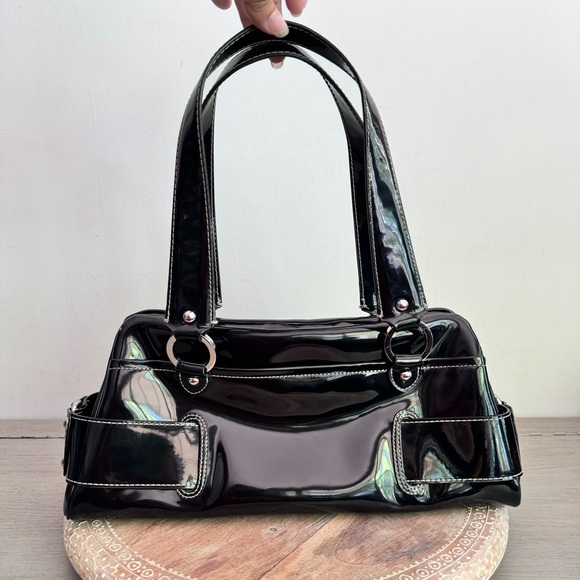 Franco Sarto | Bags | Franco Sarto Black Patent Leather Y2k 9s 2000s ...